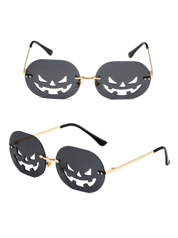 Halloween Black Pumpkin Party Sunglasses Fresh Garbage