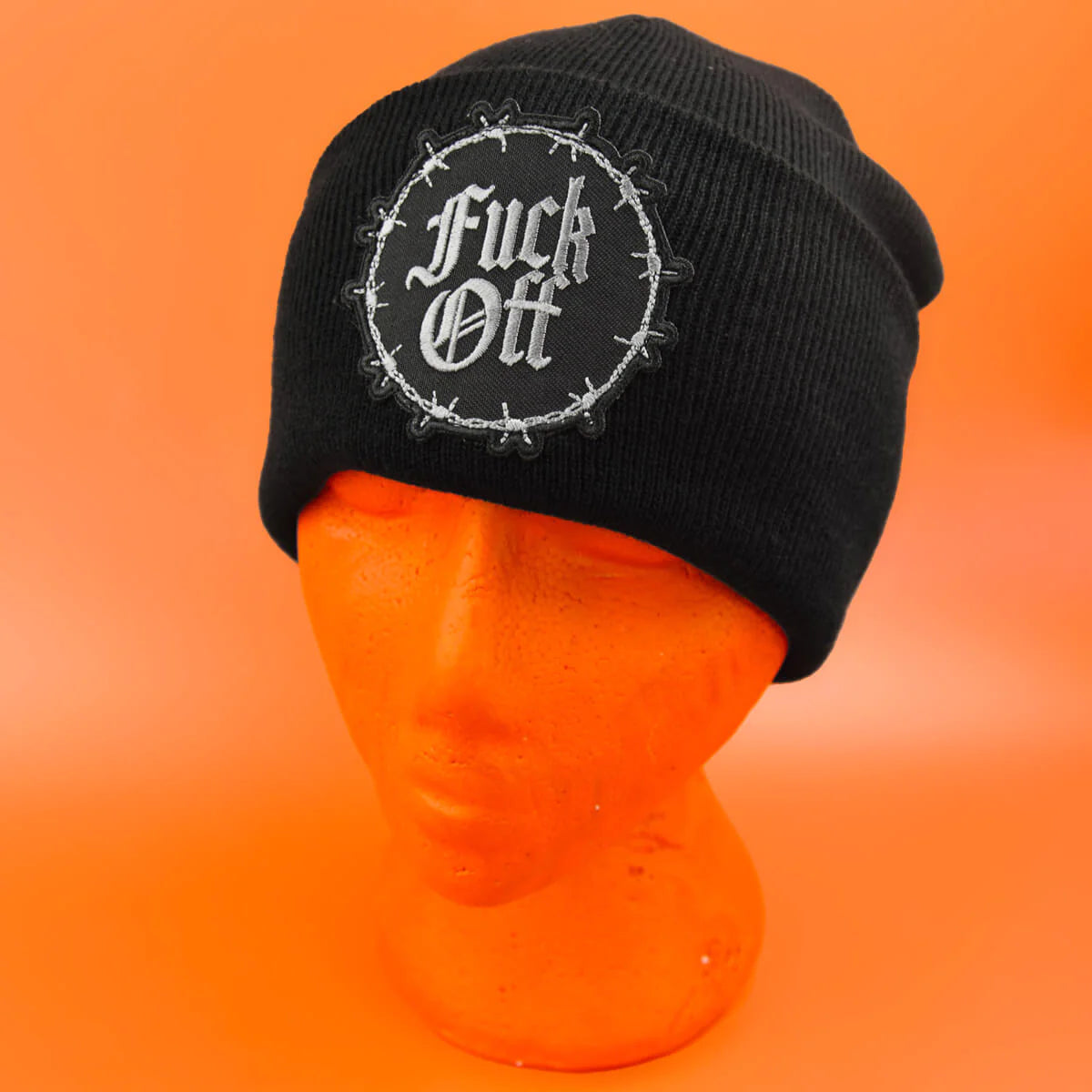 FUCK OFF GOTHIC BLACK BEANIE – Fresh Garbage