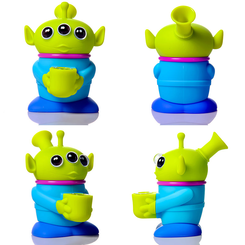Silicone 3 Eyed Yellow Alien Pipe – Fresh Garbage