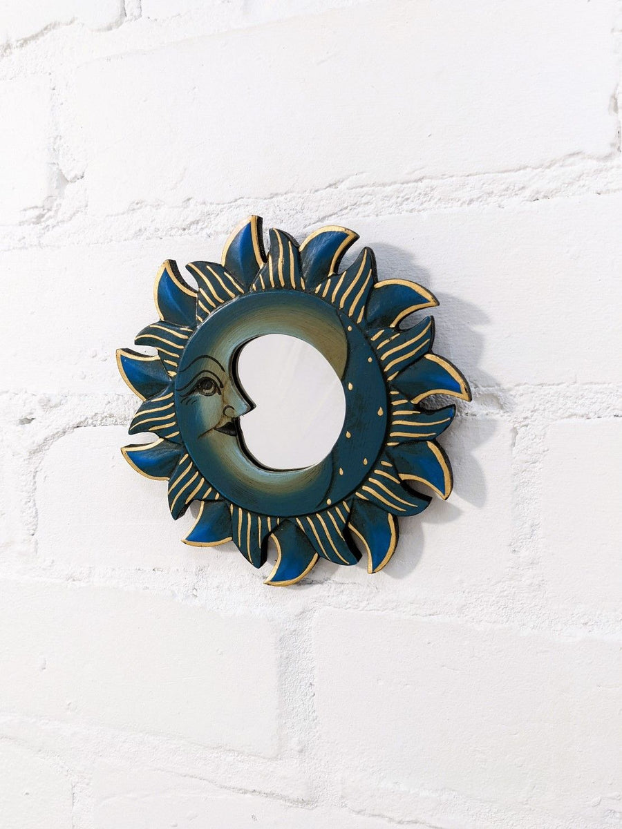 Blue Sun & Moon Mirror 15 cm – Fresh Garbage