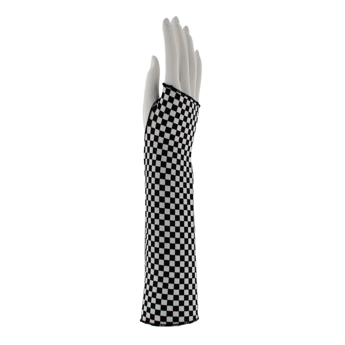 Checkered Long Fingerless Gloves – Fresh Garbage