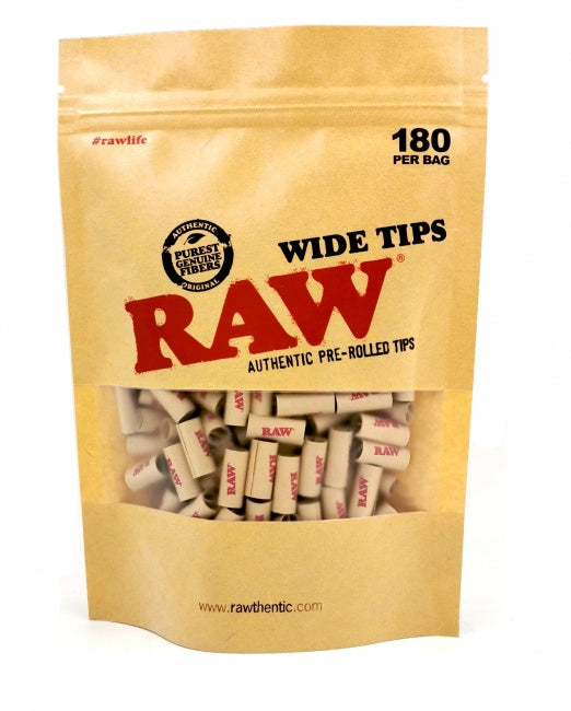 RAW Pre-Rolled WIDE Tips - Bag of 180 – Fresh Garbage