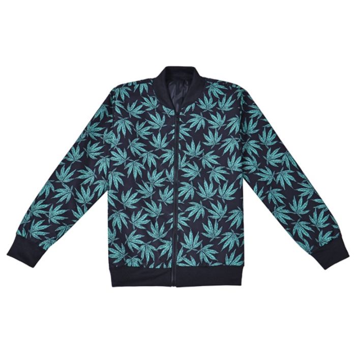 Ganja Leaf Bomber Jacket – Fresh Garbage